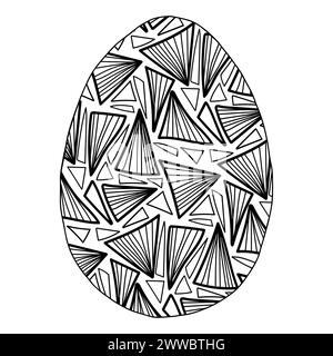 Easter egg crystal hand drawn geometry elements. Vector illustrations ...