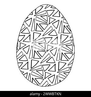 Easter egg crystal hand drawn geometry elements. Vector illustrations ...