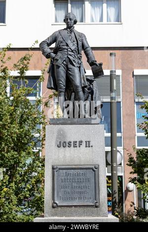 Statue of Kaiser Joseph II (1741-1790) in the Josefplatz the building ...