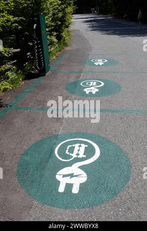 E-charging Station, Floor Marking Stock Photo - Alamy