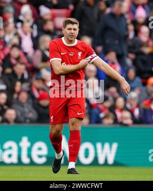 Liverpool Legends Steven Gerrard during the Legends match at Anfield ...