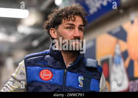 Toby King of Warrington Wolves arrives during the Betfred Super League ...