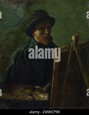 Self-portrait at the easel. Museum: Van Gogh Museum, Amsterdam Stock ...