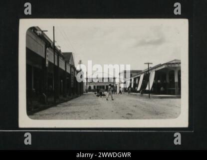 Photograph of Sibu, Borneo, showing urban streets, buildings, and ...