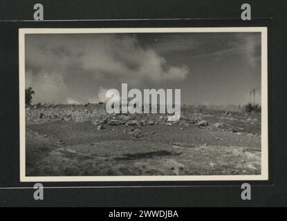 Description: La Ferme plateau. Typical erosion occuring on flat lands ...