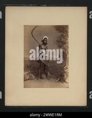 Description: Australian aborigines, photographed by J W Lindt: a ...