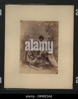 Description: Australian aborigines, photographed by J W Lindt: a ...