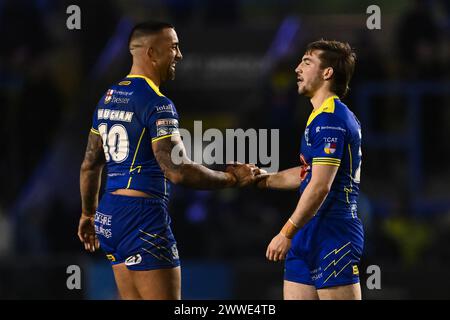 Adam Holroyd of Warrington Wolves and Paul Vaughan of Warrington Wolves ...