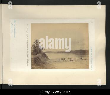 View looking south along the Perak River at Bhota on the Malayan ...