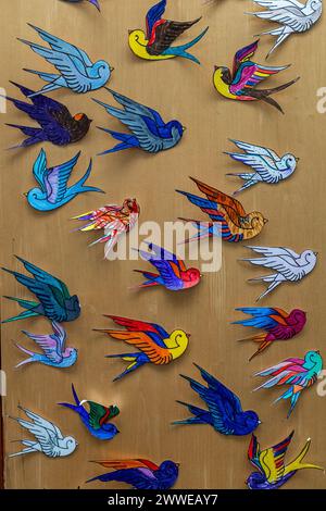 paper birds in different colors by children Stock Photo - Alamy