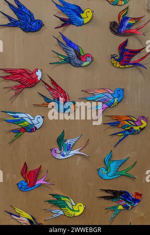 paper birds in different colors by children Stock Photo - Alamy