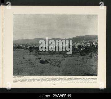 SOUTH AFRICA: General View of Grahamstown, antique print 1899 Stock ...