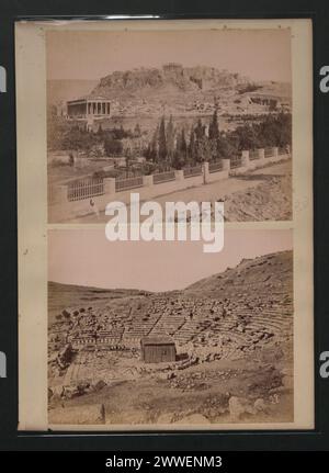 A photograph of the Acropolis and the Temple of Theseus in Athens ...