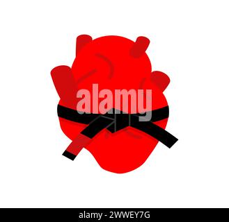 Judo heart and belt. Love for karate. Heart and aikido belt Stock ...