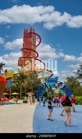 COCO CAY, BAHAMAS - February 1, 2024: Coco Cay is a port located in the ...