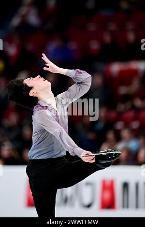 Sihyeong LEE (KOR) during Men Practice, at the ISU Grand Prix of Figure ...