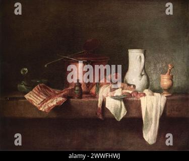 Chardin, Jean-Baptiste-Simeon (Paris 1699-1779) -- Silver goblet Stock ...