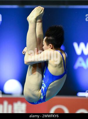 Berlin, Germany. 23rd Mar, 2024. Chen Yiwen of China competes during ...