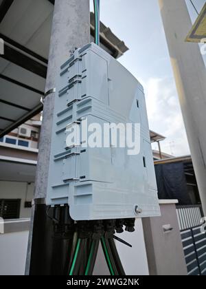 Scene of the Unifi USW Flex utility Box outdoor by the street pole ...