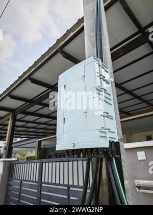 Scene of the Unifi USW Flex utility Box outdoor by the street pole ...