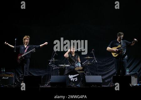 Matt Weedon, Jack Bowden und Theo Weedon von Tors live in der ZAG-Arena ...