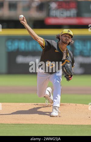 Pittsburgh Pirates starting pitcher Jared Jones (37) delivers during ...