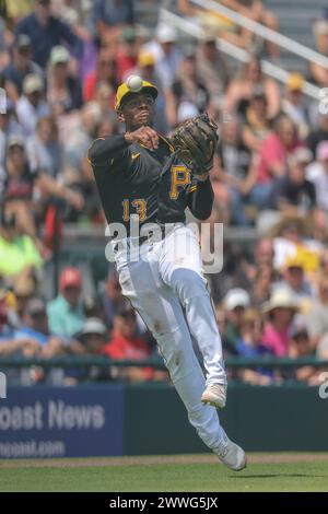Bradenton, FL: Pittsburgh Pirates third baseman Ke'Bryan Hayes (13 ...