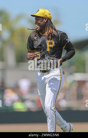 Bradenton, FL: Pittsburgh Pirates shortstop Jack Brannigan (83) walks ...