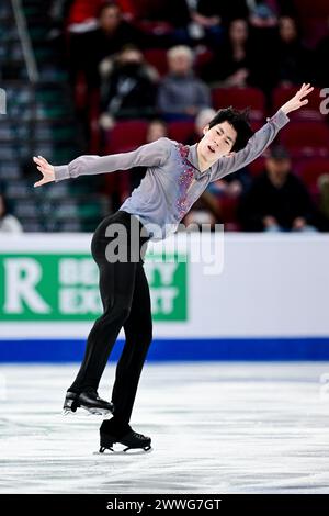Sihyeong LEE (KOR) during Men Practice, at the ISU Grand Prix of Figure ...