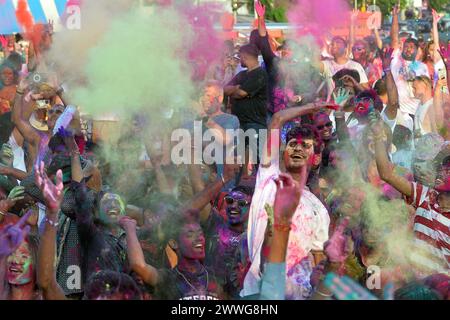 Pattaya, Thailand. 23rd Mar, 2024. A woman poses for photos with ...