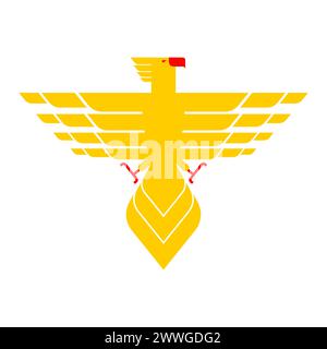 Phoenix Fire bird sign. Symbol of rebirth from the ashes Stock Vector ...