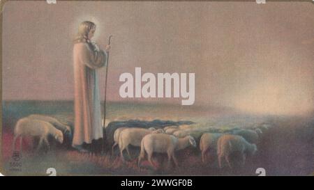 vintage holy card Jesus with sheep1890s- / The Good Shepherd / Lamb ...