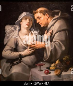 'A monk and a Beguine', painting of Cornelis Cornelisz van Haarlem, at Teyler museum in Haarlem ...