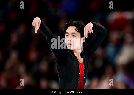 Wesley CHIU (CAN) during Men Free Skating, at the ISU World Figure ...