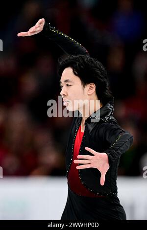 Wesley CHIU (CAN) during Men Free Skating, at the ISU World Figure ...