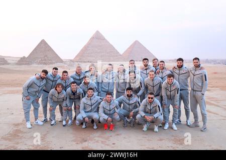 Egypt players pose for a team photo prior to first half World Cup Group ...