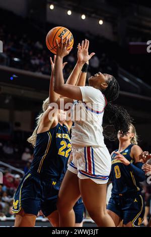 Kansas guard S'Mya Nichols (12) during an NCAA college basketball game ...