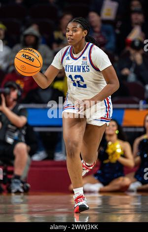 Kansas guard S'Mya Nichols (12) during an NCAA college basketball game ...