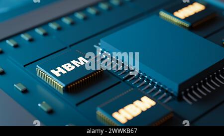 High bandwidth Memory called HBM concepts backgrounds. 3d rendering Stock Photo - Alamy