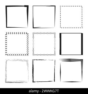 Modern decorative vector frames. Editable design templates for web ...