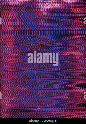 Digital distortion. Glitch overlay. Blue ice color wavy frequency ...