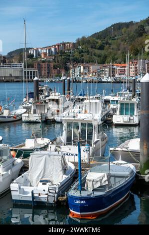 Pasaia, Spain: 2024 March 24: Recreational boats in the fishing and ...