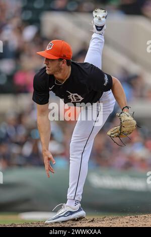 Detroit Tigers relief pitcher Beau Brieske (4) during the ninth inning ...