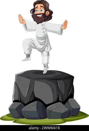 cartoon balancing rock Stock Vector Image & Art - Alamy