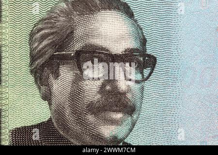 Sheikh Mujibur Rahman a closeup portrait from Bangladeshi money Stock ...