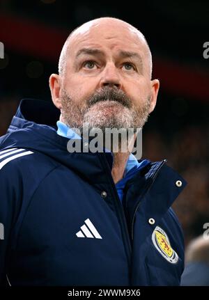 Scotland manager Steve Clarke with coach Shayne Murphy during a ...