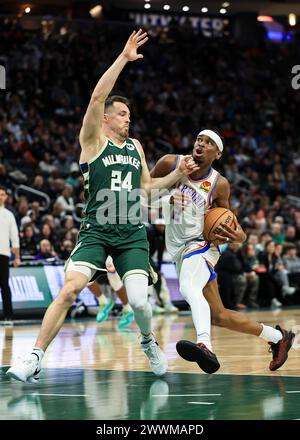 Oklahoma City Thunder's Shai Gilgeous-Alexander shoots past Milwaukee ...