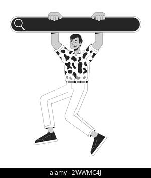 Easy web searching 2D linear illustration concept Stock Vector Image ...