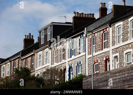 General cross section of terraced houses in working class type ...
