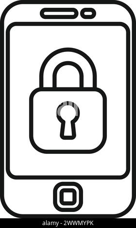 2FA Multifactor verification icon Black line art vector in black and ...